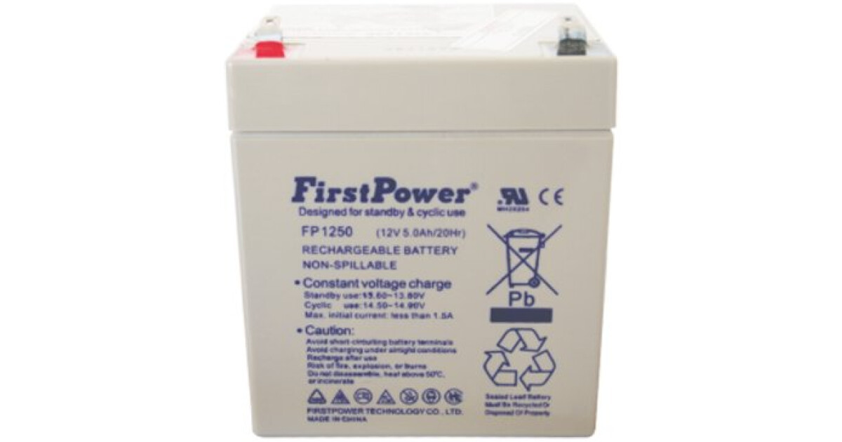 FirstPower FP1250 Standardna Hermetička Olovna Baterija 12V 5Ah | MAKS ...