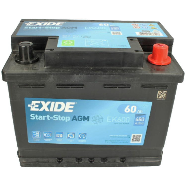 EXIDE EK600 12V 60Ah AGM | MAKS POWER