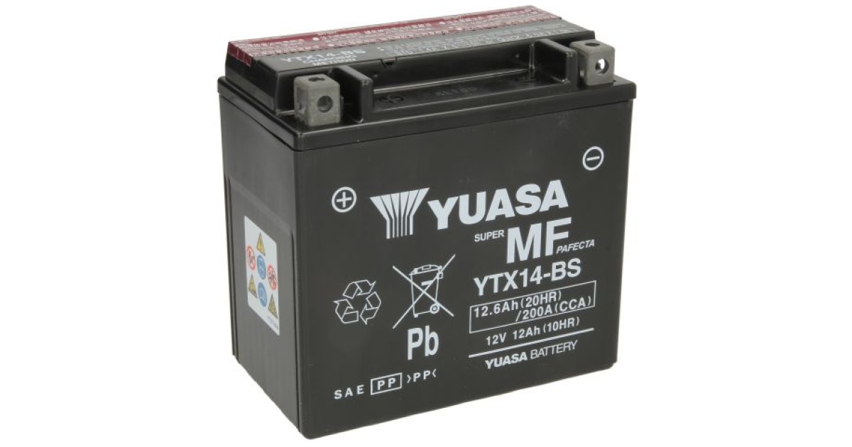 BIke Yuasa YTX14-BS 12V 12Ah | MAKS POWER