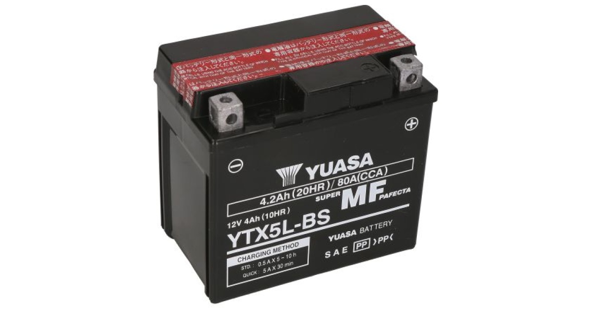 Bike Yuasa YTX5L-BS 12V 4Ah | MAKS POWER
