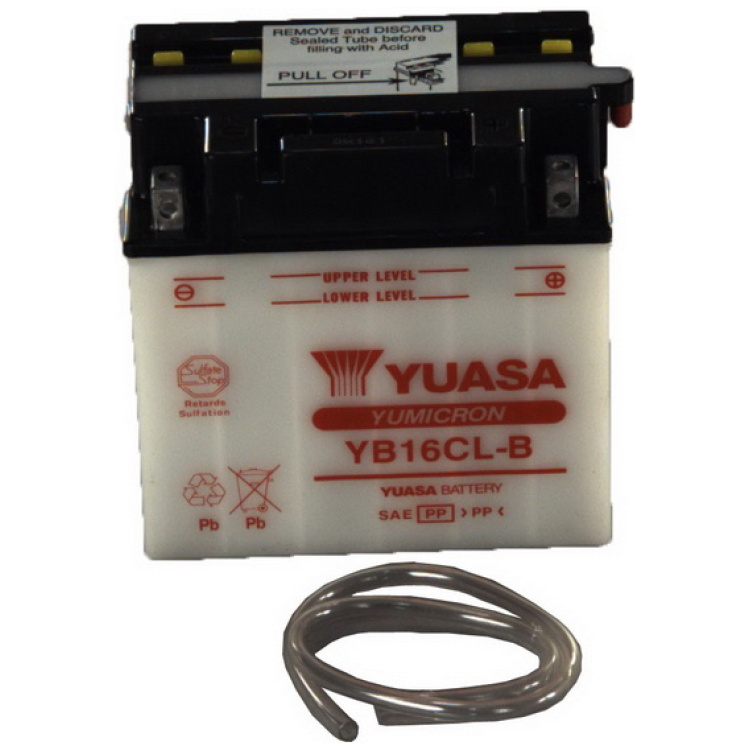 Bike Yuasa YB16CL-B 12V 19Ah + elektrolit | MAKS POWER