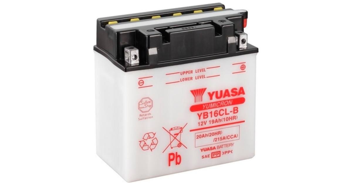 Bike Yuasa YB16CL-B 12V 19Ah + elektrolit | MAKS POWER